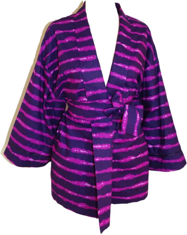 kimono en wax : le kimono en wax violet | Dagaraa Paris